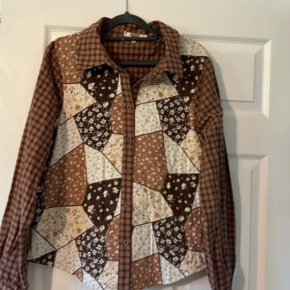 gimmicks by BKE | Tops | Gimmicks Patchwork Plaid Button Up | Poshmark